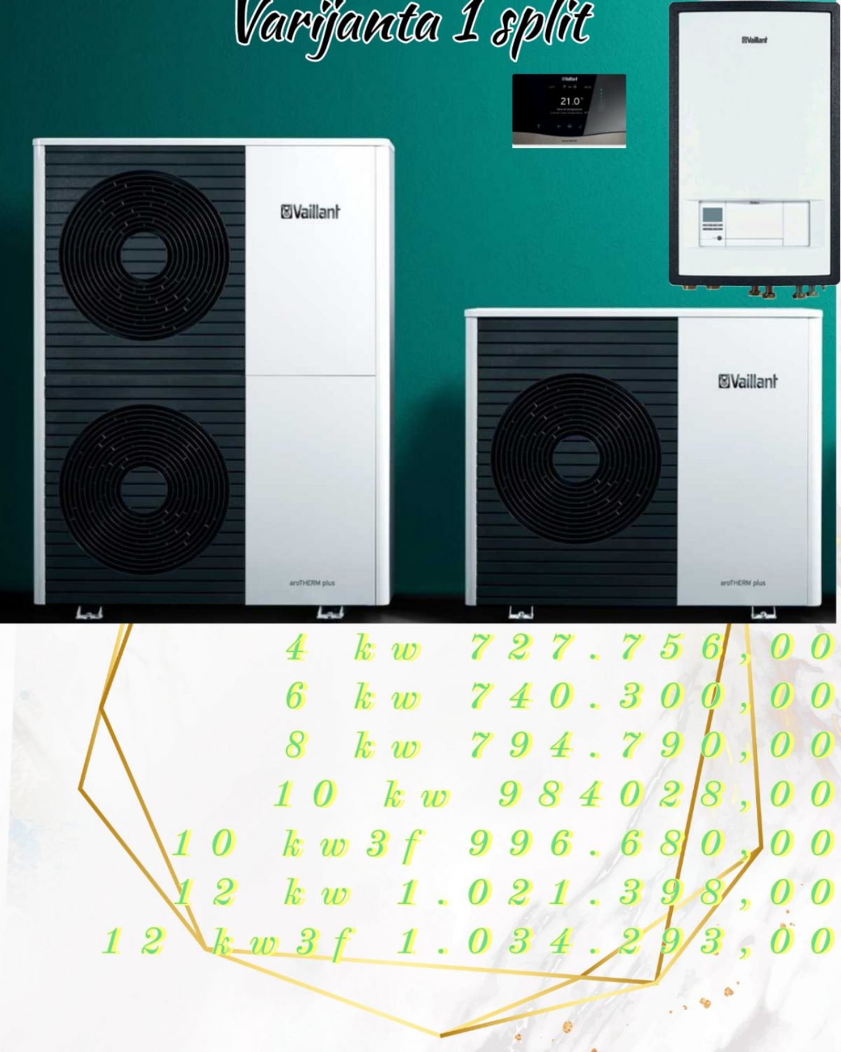 Toplotna pumpa Vazduh Voda Monoblock Vaillant aroTherm Plus VWL 45/6 A 230V S3 4KW ⋆ Koal Mont ...